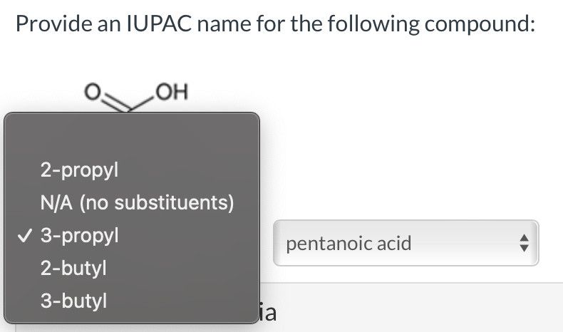 Solved Provide an IUPAC name for the following | Chegg.com