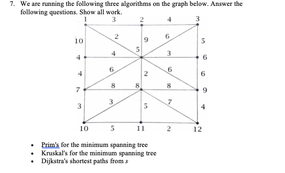 Solved We are running the following three algorithms on the | Chegg.com