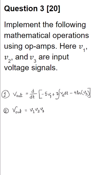 Solved Question 3 [20] Implement the following mathematical | Chegg.com