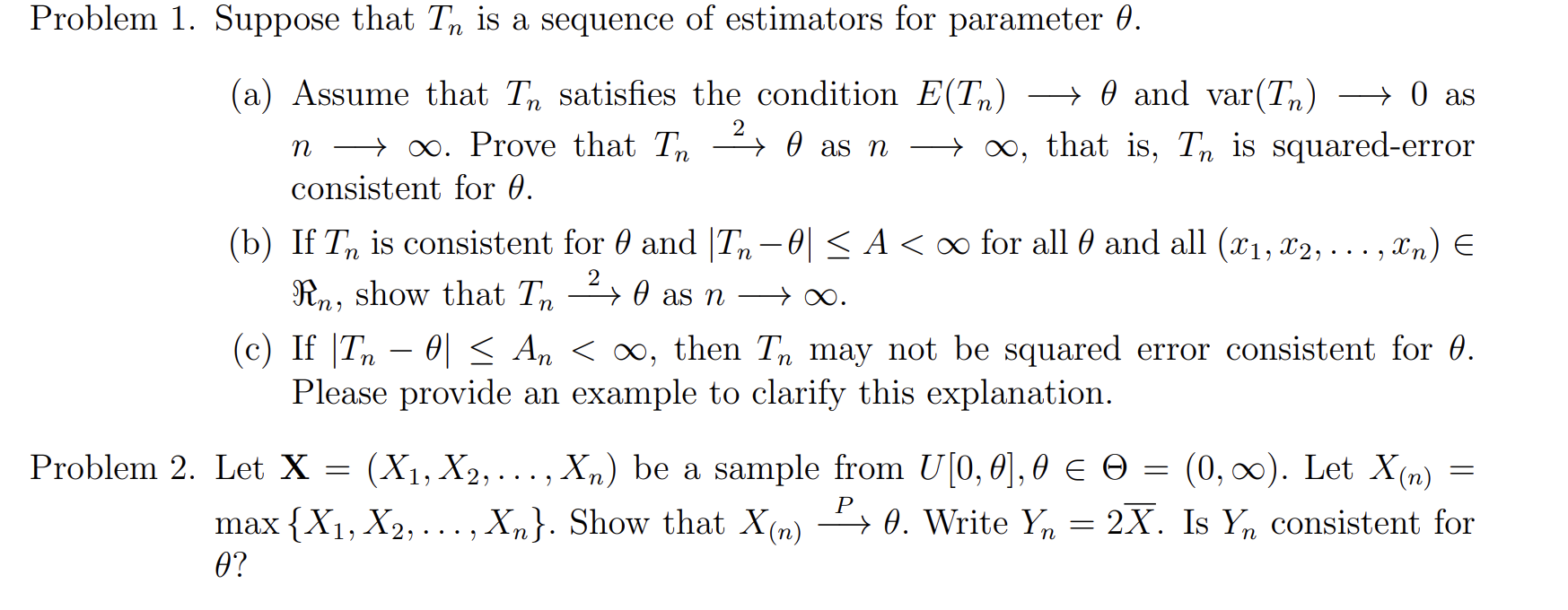 Solved blem 1. Suppose that \\( T_{n} \\) is a sequence of | Chegg.com