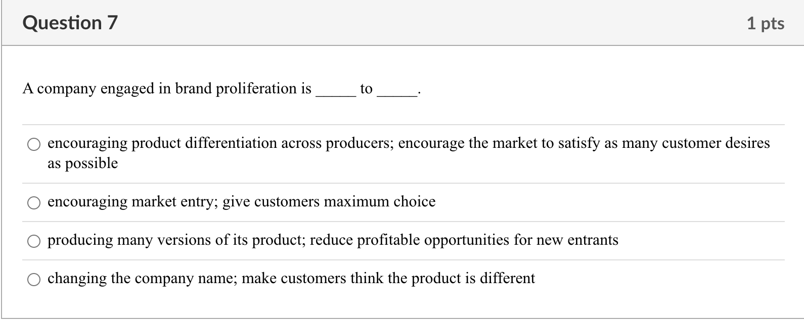 Solved A company engaged in brand proliferation is to | Chegg.com