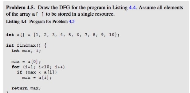 Solved Problem 4.5. Draw the DFG for the program in Listing | Chegg.com Solved Problem 4.5. Draw the DFG for the program in Listing | Chegg.com