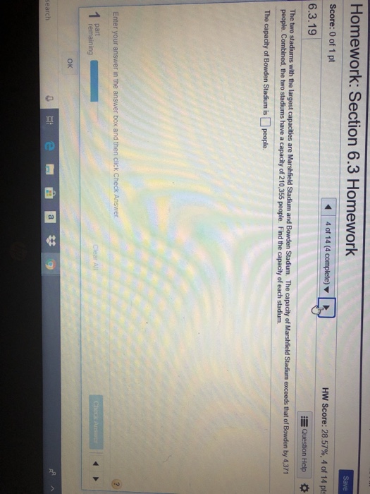 Solved Homework Section 6 3 Homework Core 0 Of 1 Pt 3 9