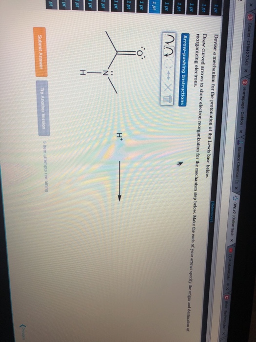 Solved a mechanism for the protonation of the Lewis base | Chegg.com
