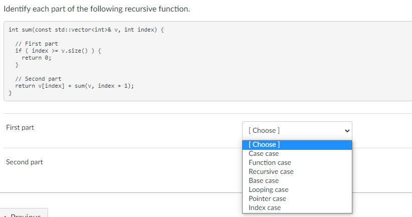 Solved Identify each part of the following recursive | Chegg.com