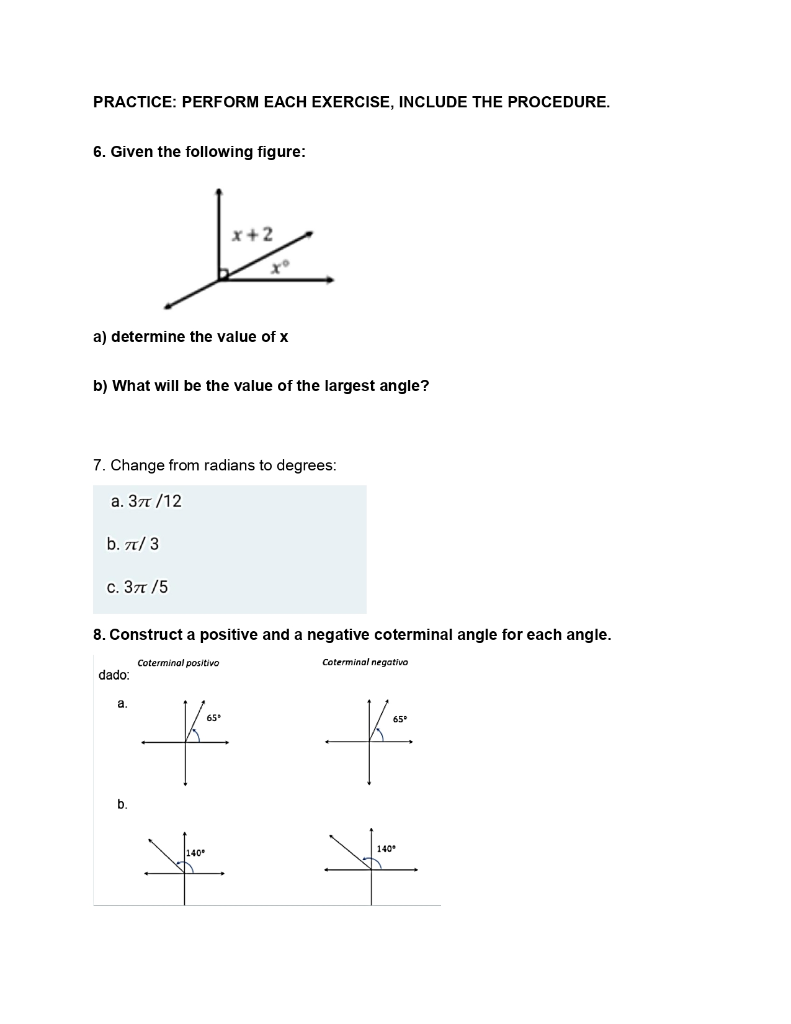 Solved PRACTICE: PERFORM EACH EXERCISE, INCLUDE THE | Chegg.com