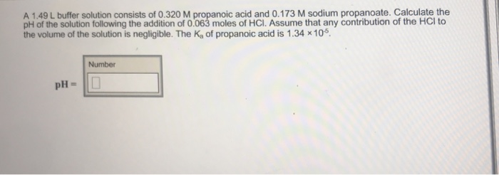 Solved A 1.49 L buffer solution consists of 0.320 M | Chegg.com