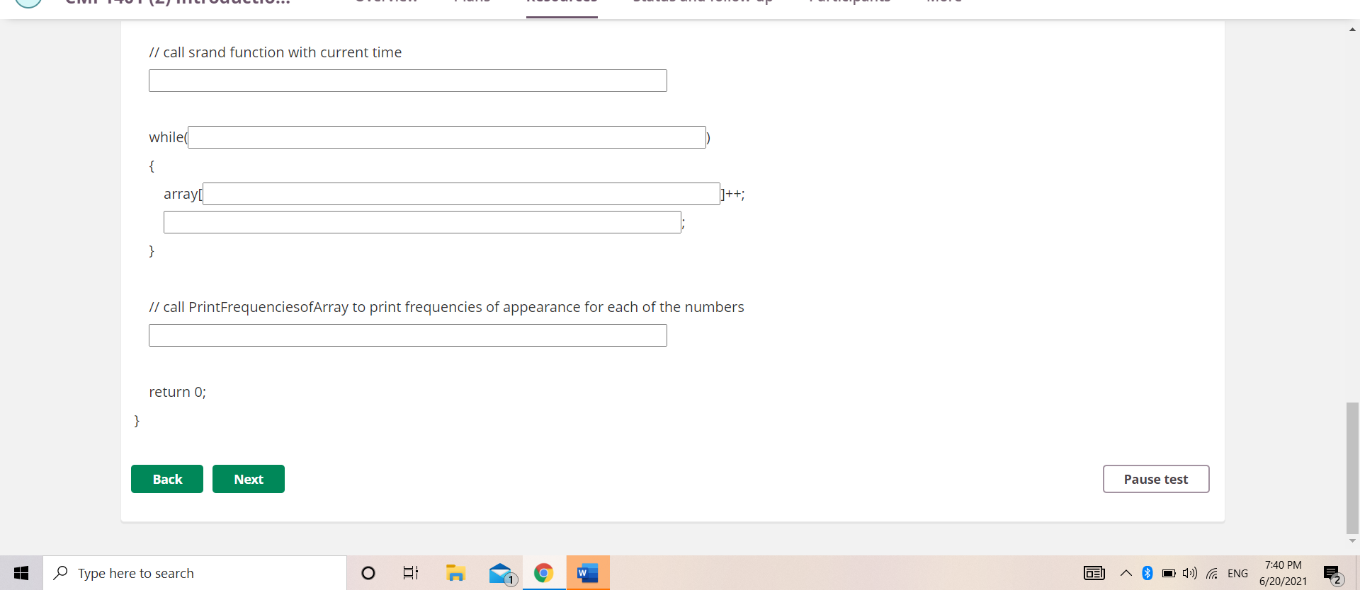 Solved Complete the following C code. Function | Chegg.com