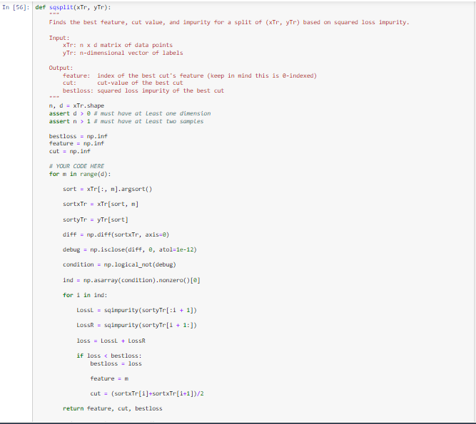 Solved I need help with the cart(xTr, and yTr) function. | Chegg.com