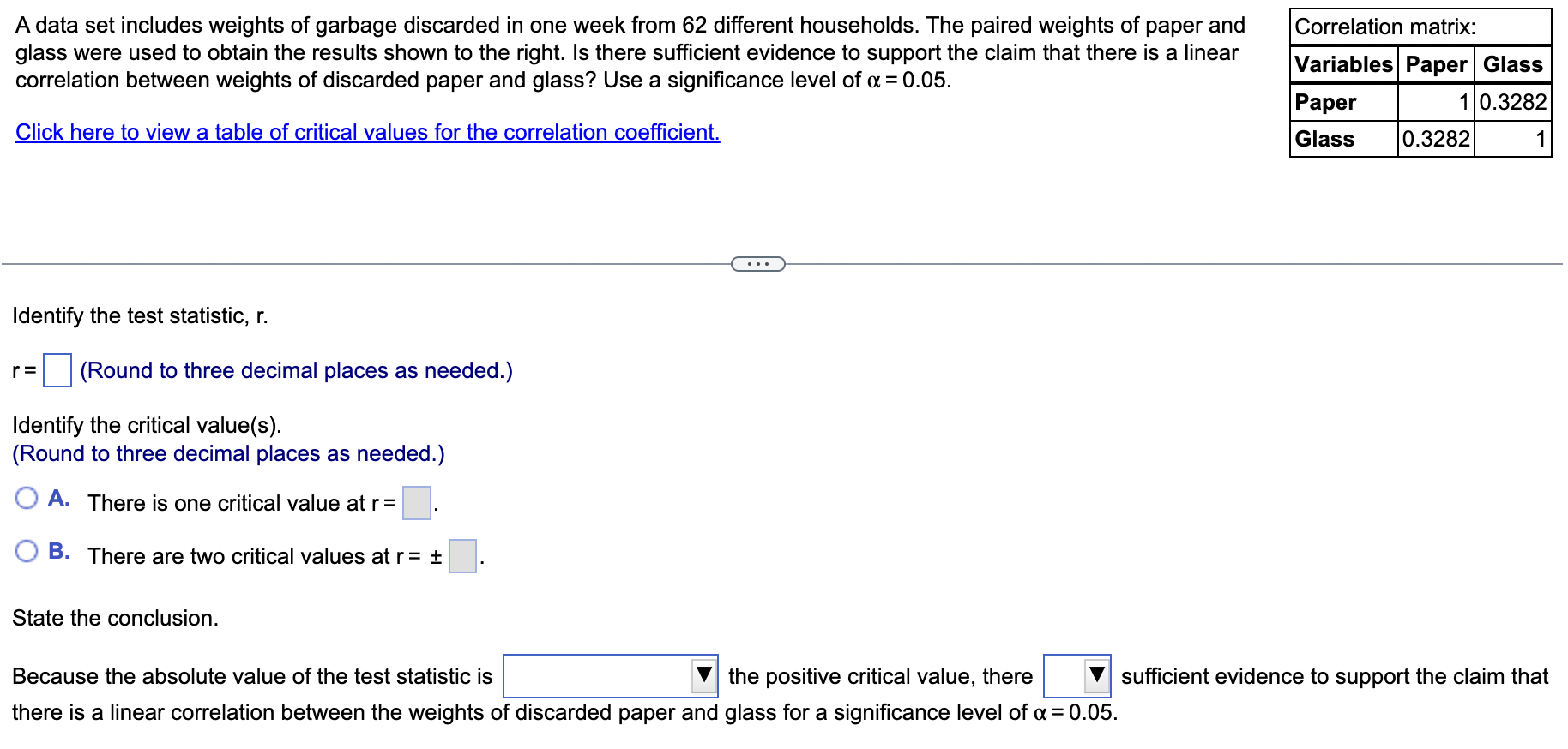 Solved A data set includes weights of garbage discarded in | Chegg.com