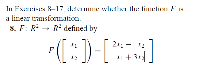 Solved In Exercises 8-17, determine whether the function F | Chegg.com