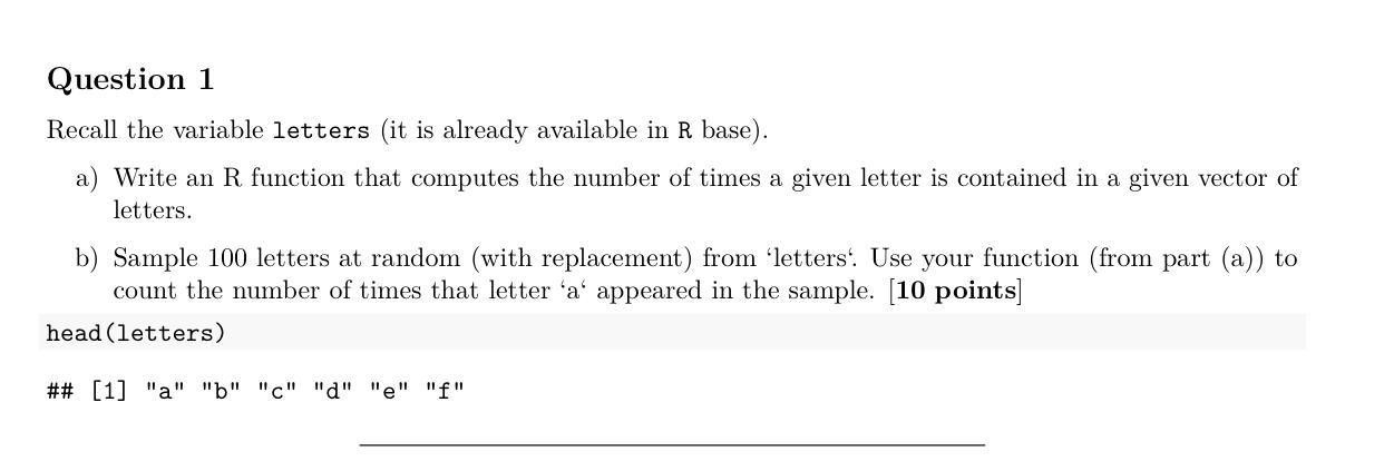 Solved Recall the variable letters (it is already available | Chegg.com