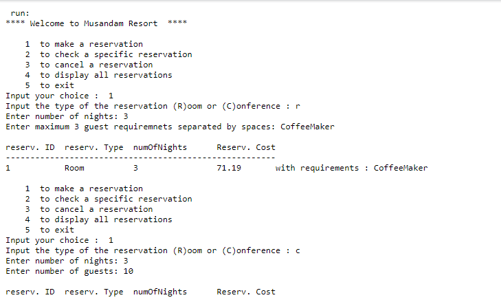 Solved The program should display a menu for the | Chegg.com
