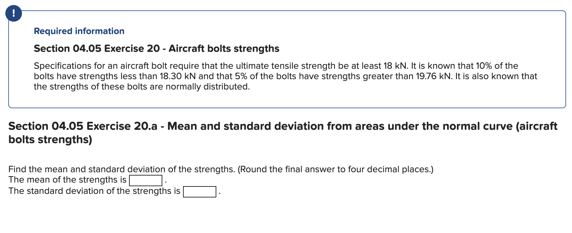 Solved Required information Section 04.05 Exercise 20 - | Chegg.com