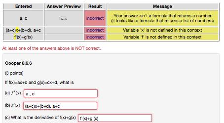 Solved Entered Answer Preview Result ac incorrect Message | Chegg.com