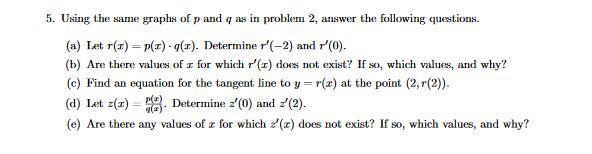 Solved 2. Let p and q be the piecewise linear functions | Chegg.com