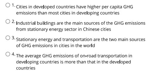 Solved 1. Cities in developed countries have higher per | Chegg.com