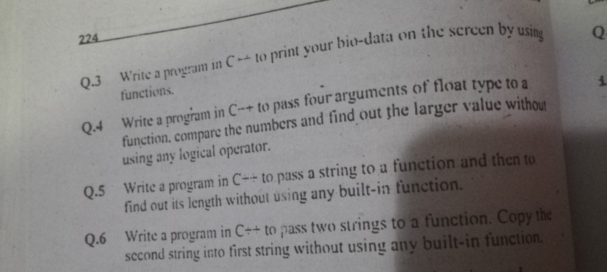 Solved 224 Q 3 Write A Program In C To Print Your Bio Data