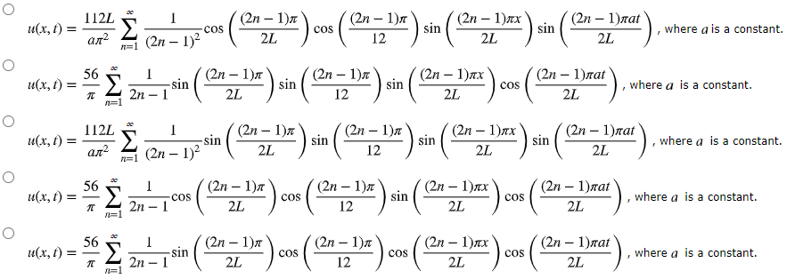 Solved Consider an elastic string of length L. The end x = 0 | Chegg.com