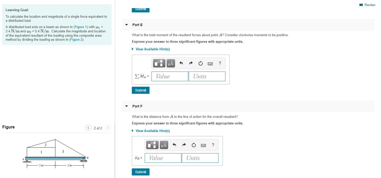 Solved A Review Learning Goal: To calculate the location and | Chegg.com