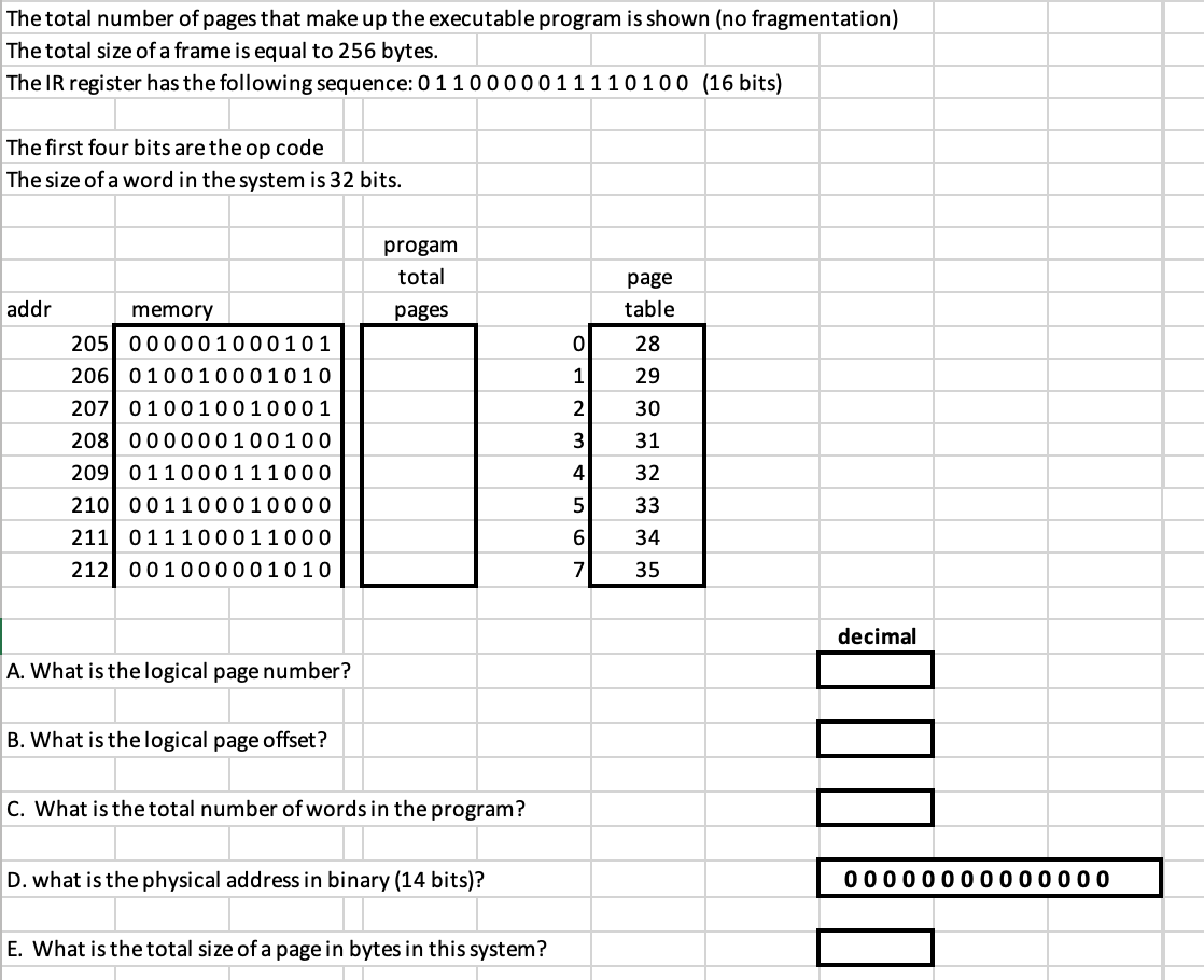 Solved The total number of pages that make up the executable | Chegg.com