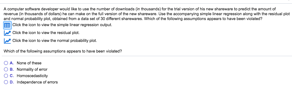 Solved A computer software developer would like to use the | Chegg.com