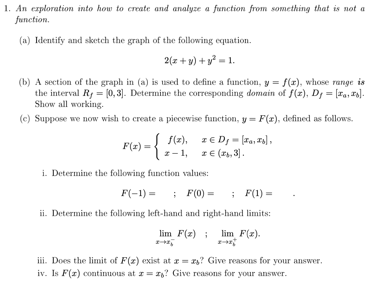 Solved 1. An exploration into how to create and analyze a | Chegg.com