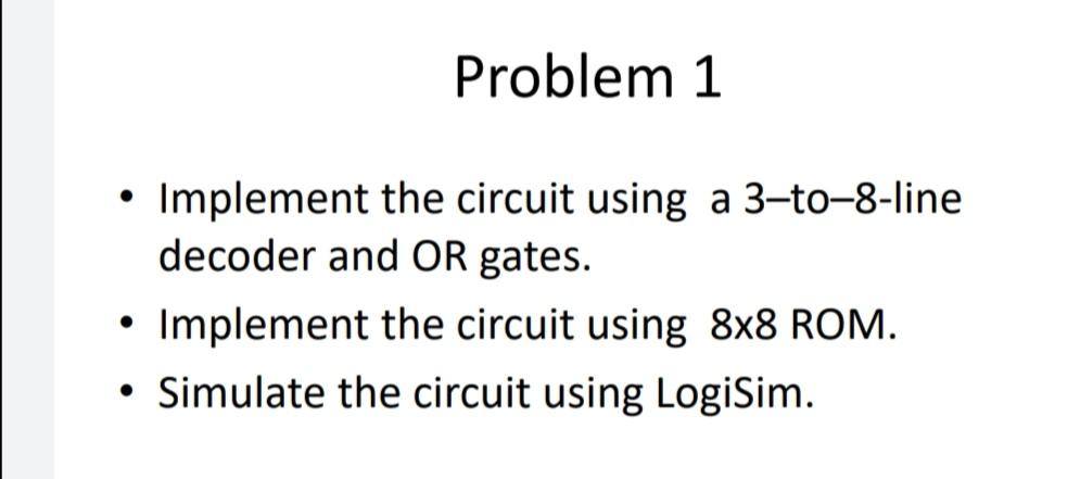 Solved Problem 2 • Using a 4 x 8 x 4 PLA, implement a 3-bit | Chegg.com