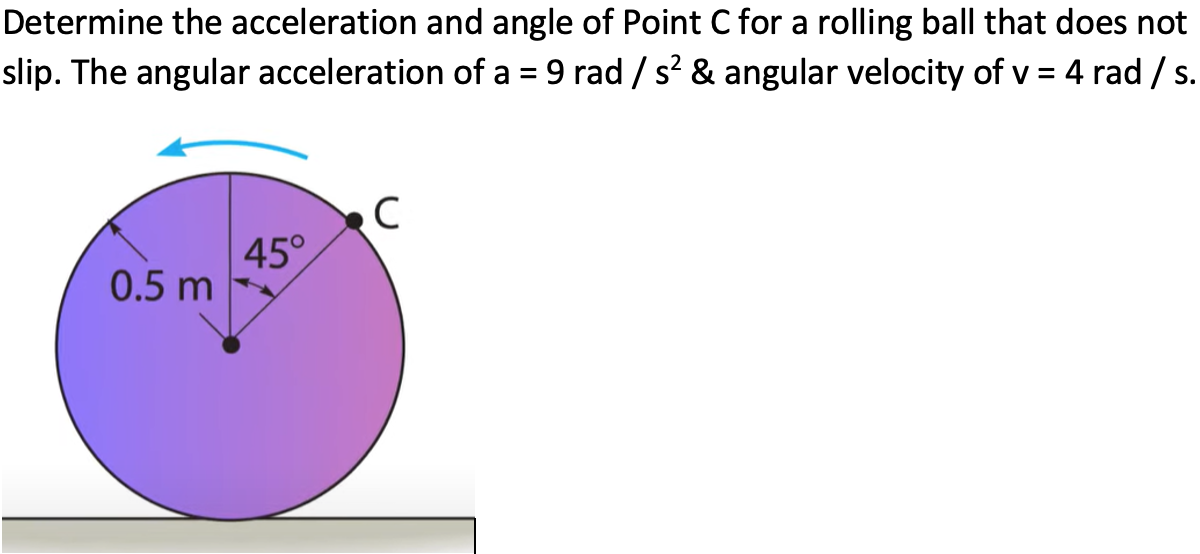 Solved Determine the acceleration and angle of Point C for a | Chegg.com
