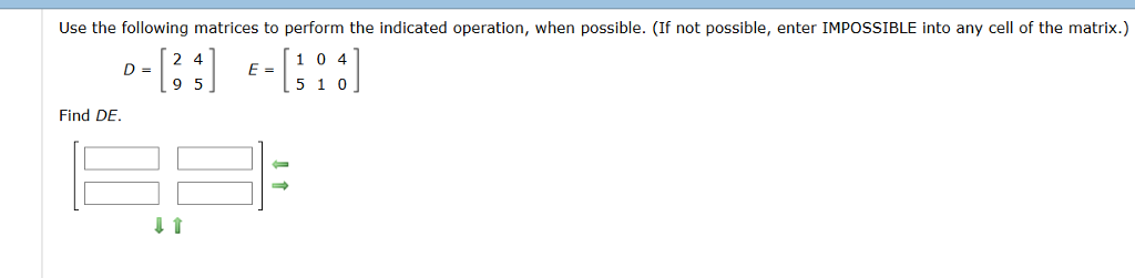 Solved Use the following matrices to perform the indicated | Chegg.com