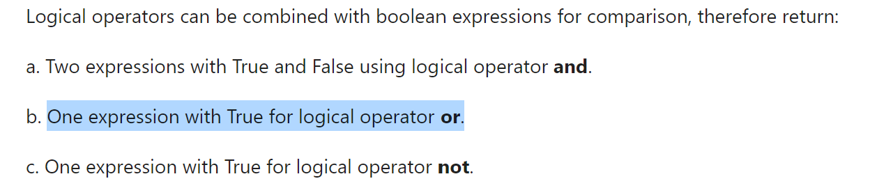Solved Logical operators can be combined with boolean | Chegg.com
