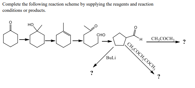 Solved Complete the following reaction scheme by supplying | Chegg.com