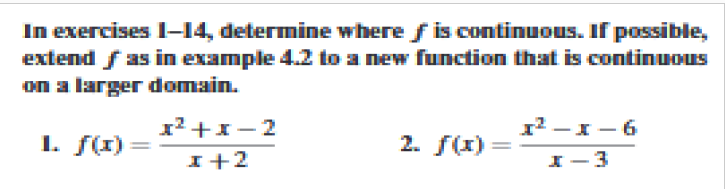 Solved In exercises 1-14, determine where f is continuous. | Chegg.com