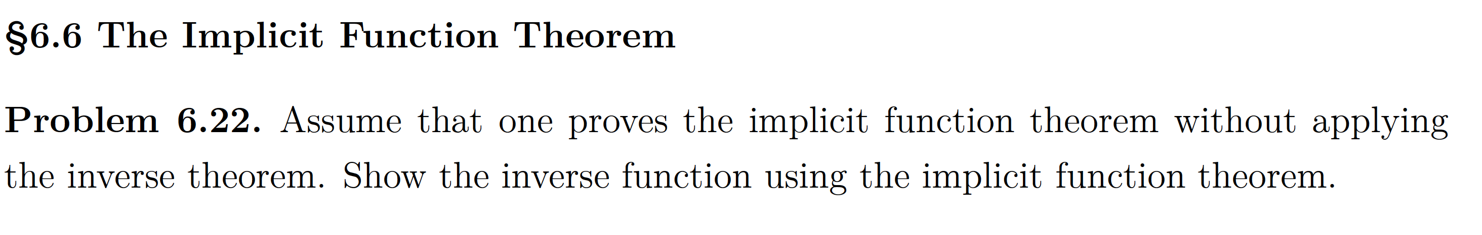 Solved $6.6 The Implicit Function Theorem Problem 6.22. | Chegg.com