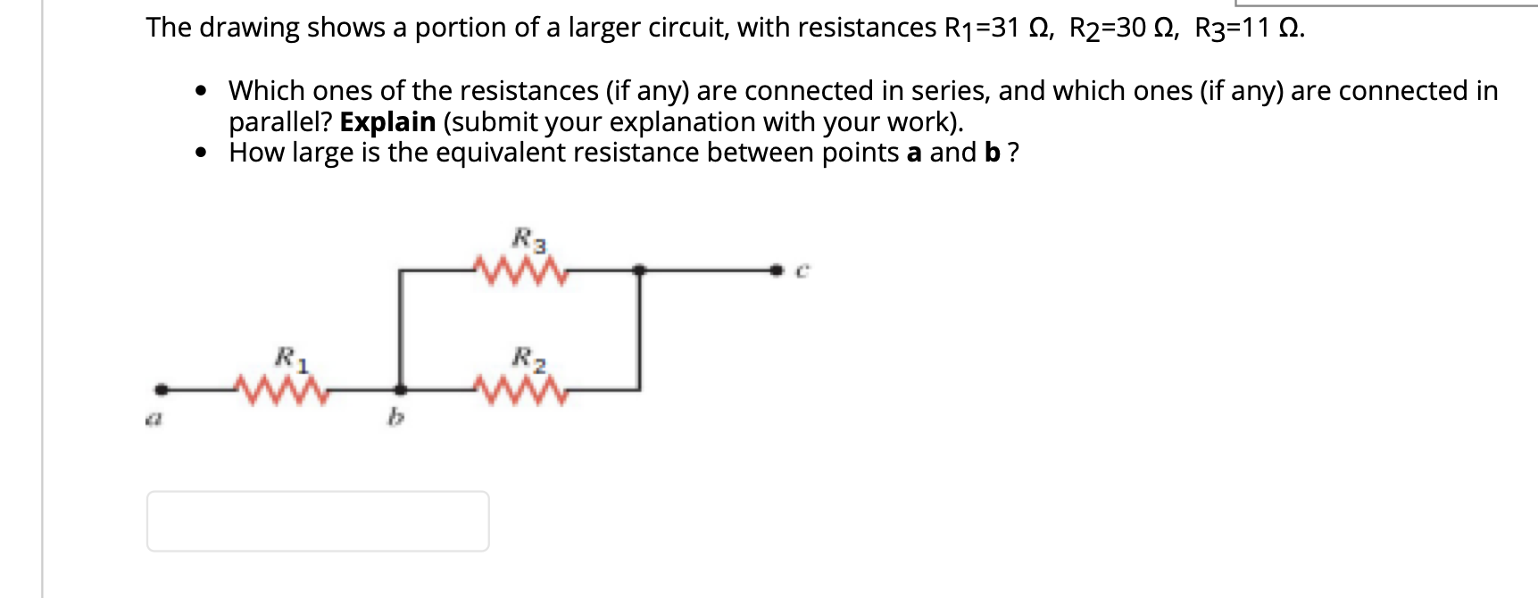 Solved The drawing shows a portion of a larger circuit, with | Chegg.com