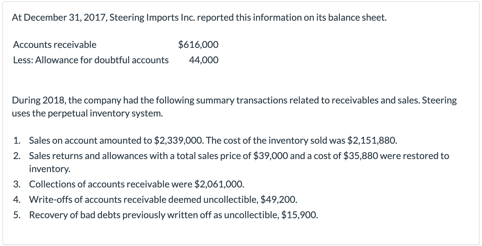 Solved Calculate the receivables turnover ratio and average | Chegg.com