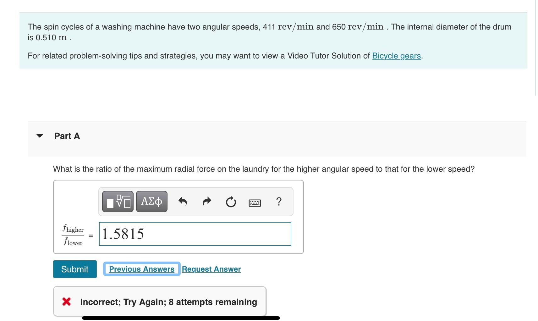 Solved The spin cycles of a washing machine have two angular | Chegg.com