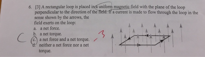 Solved [3] A rectangular loop is placed ina uniform magnetic | Chegg.com