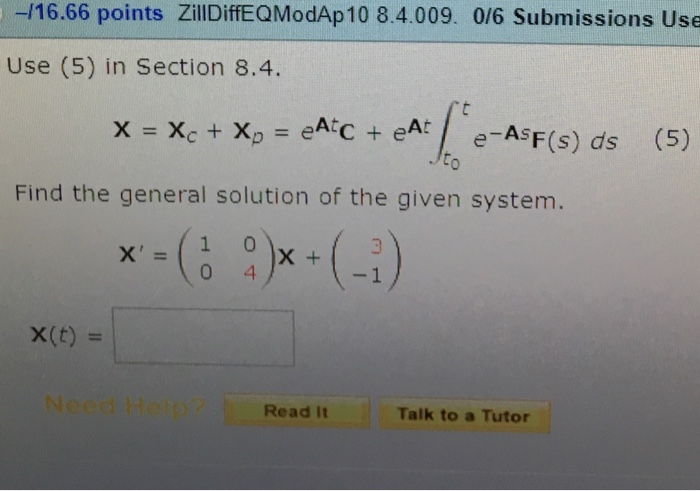 Solved -/16.66 points ZillDiffEQModAp 10 8.4.009. 0/6 | Chegg.com Solved -/16.66 points ZillDiffEQModAp 10 8.4.009. 0/6 | Chegg.com