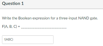 Solved Write the Boolean expression for a three-input NOR | Chegg.com