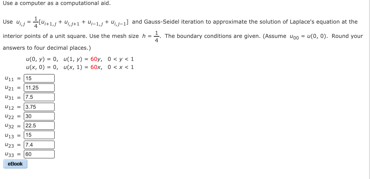 Solved Use a computer as a computational aid. Use ui,3 = 4 | Chegg.com