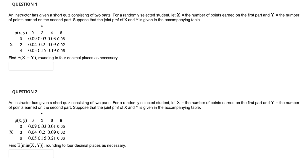 Solved An instructor has given a short quiz consisting of | Chegg.com