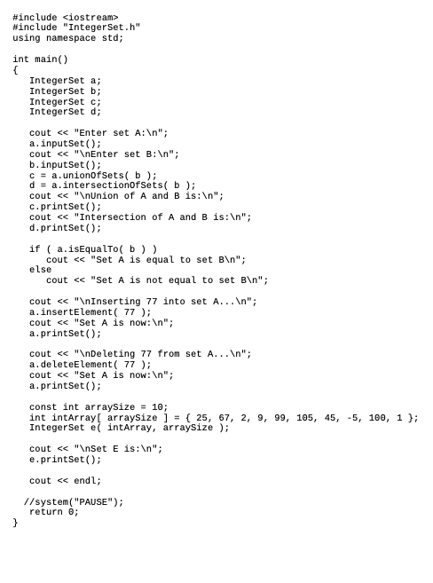 Solved This file contains the complete application program – | Chegg.com