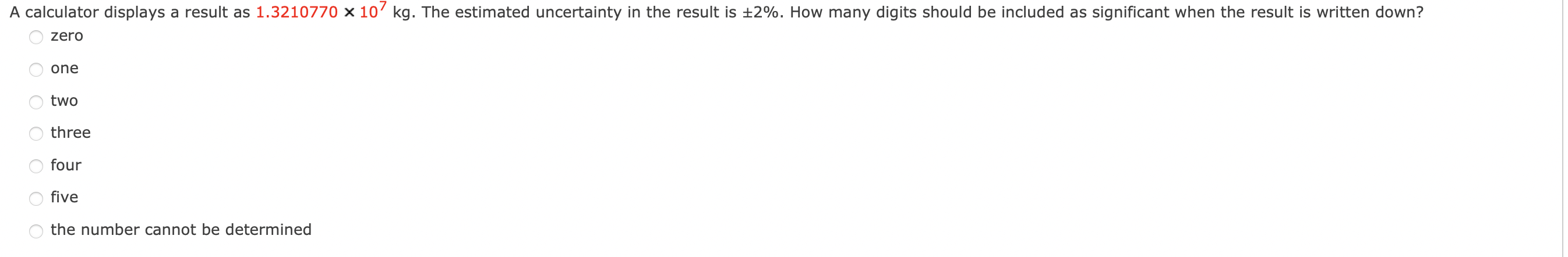 Solved zero one two three four five the number cannot be | Chegg.com