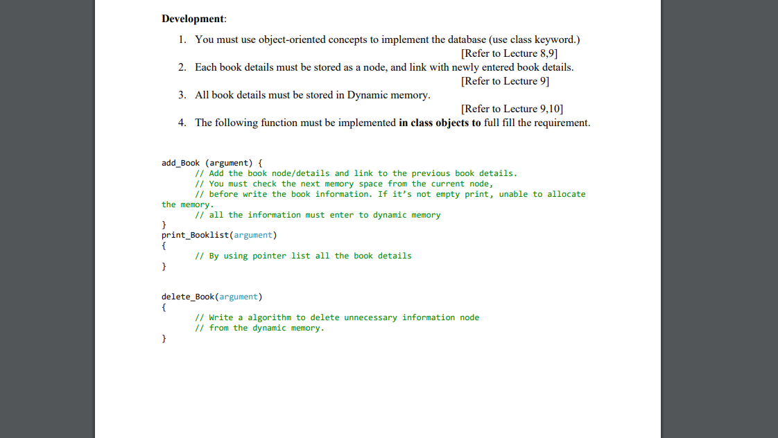 Solved Aim of the assignment: Familiar with OOP concepts in | Chegg.com