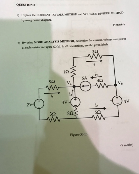 Solved QUESTION 3 a) Explain the CURRENT DIVIDER METHOD and | Chegg.com