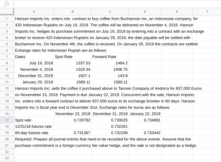 A 1 11 Hanson Imports Inc. enters into contract to | Chegg.com