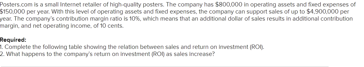 Solved Required 1 Required 2 Complete the following table | Chegg.com