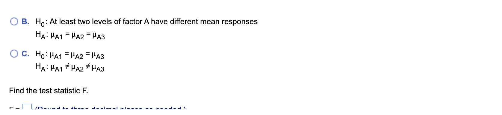 Solved Consider the following data for a two-factor | Chegg.com