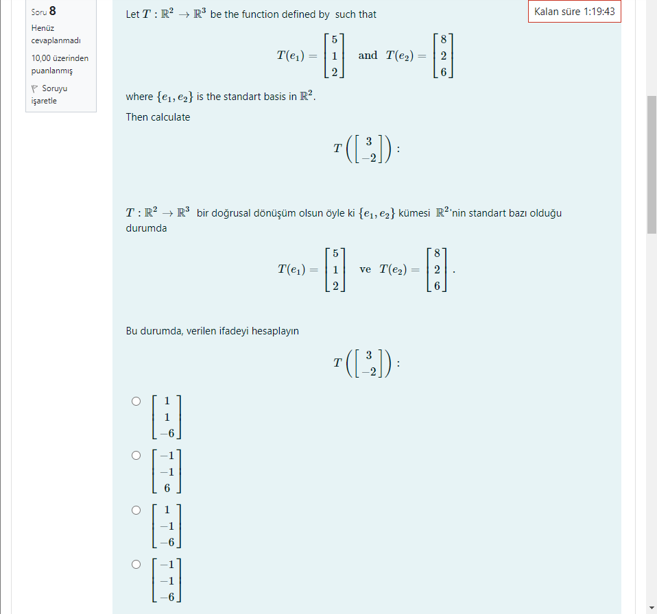 Solved Let T:R2→R3 be the function defined by such that | Chegg.com